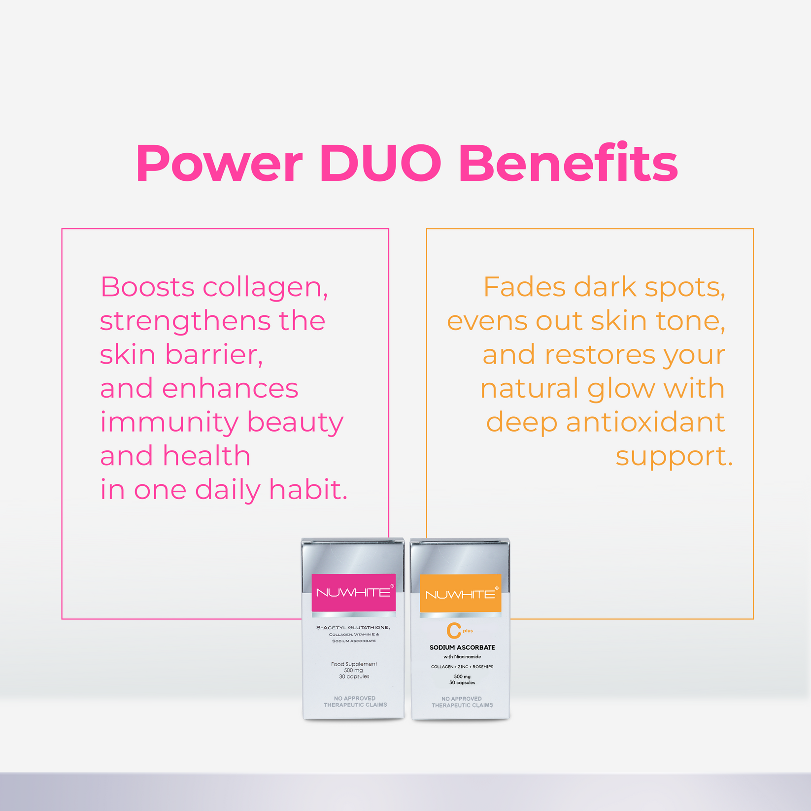 Nuwhite S-Acetyl Glutathione 1 Bottle WITH FREE NUWHITE WHITENING VITA